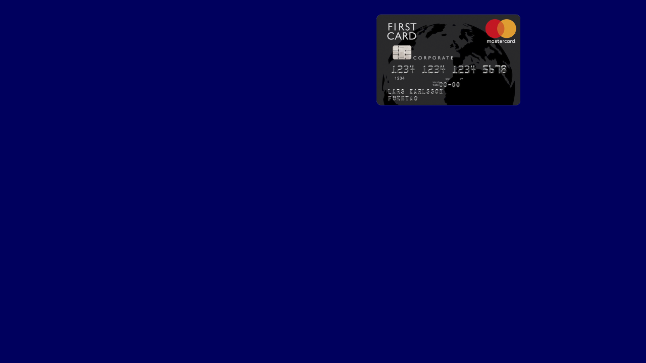 First Card - luottokortti yrityksille | Nordea
